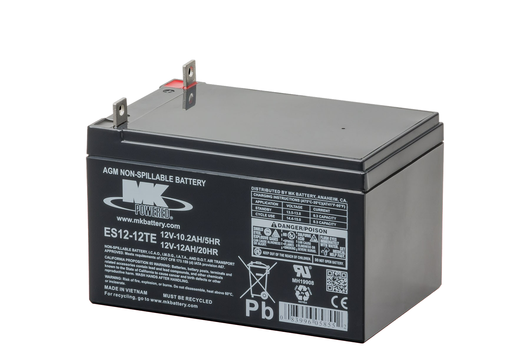 MK ES12-12TE 12V-10.2Ah - The Battery Bar