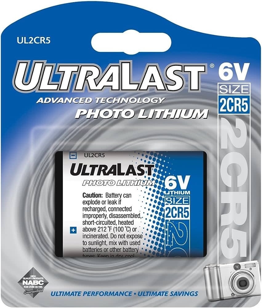 ULTRALAST Ultralast 6 volt Photo Lithium battery - The Battery Bar
