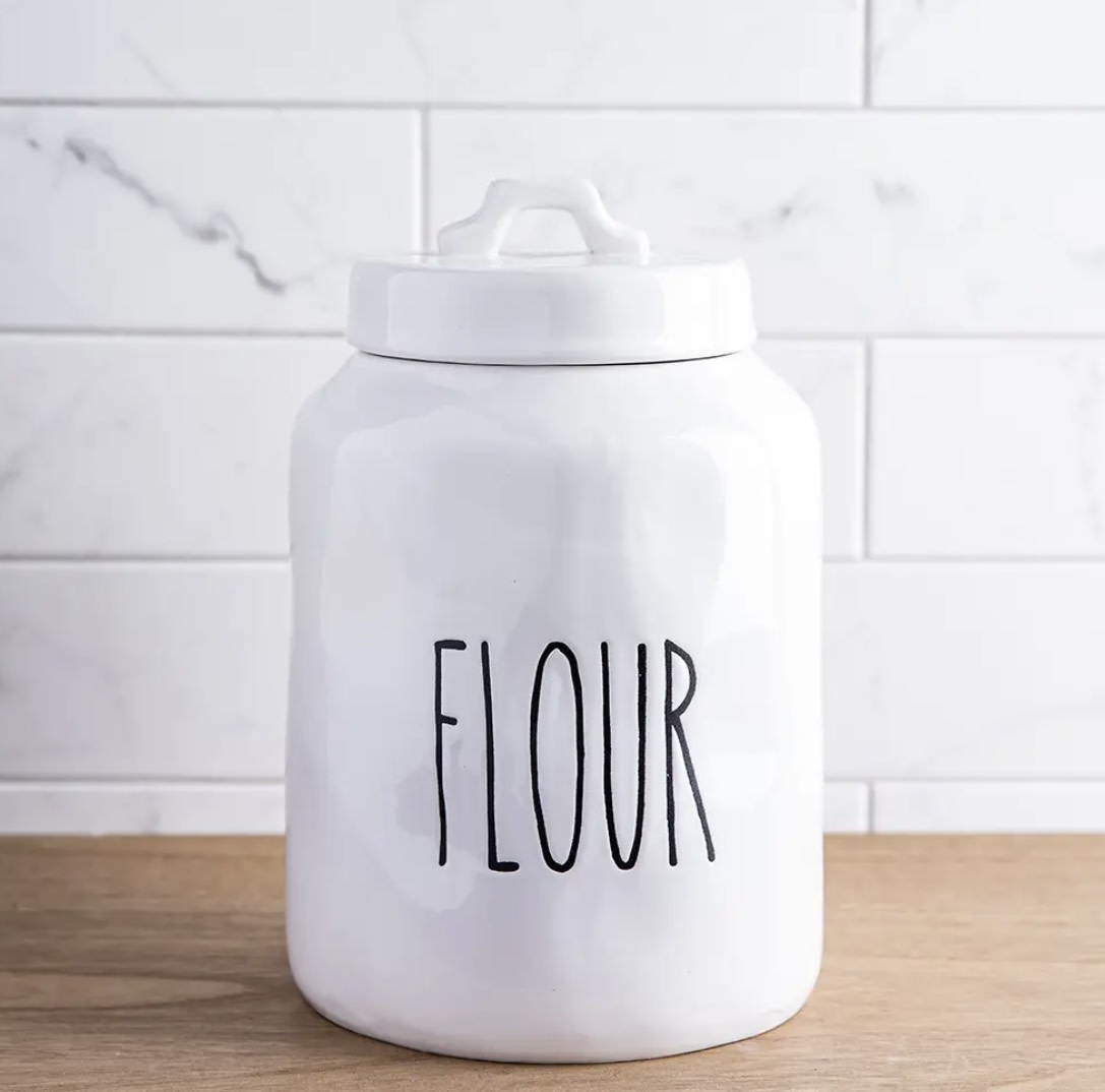 Ceramic Farmhouse Flour Canister - Nostalgia