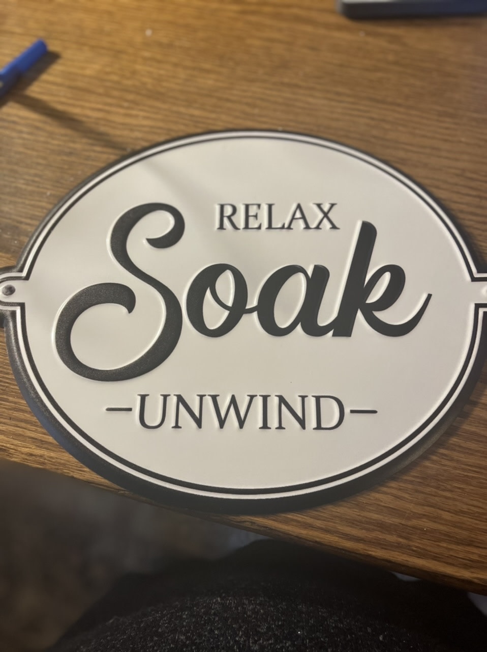 12” Tin Relax Soak Unwind Sign - Nostalgia
