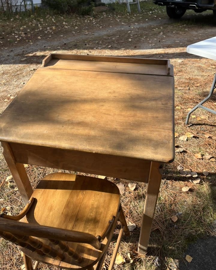 Antique solid maple School Desk - PICK UP ONLY - Nostalgia