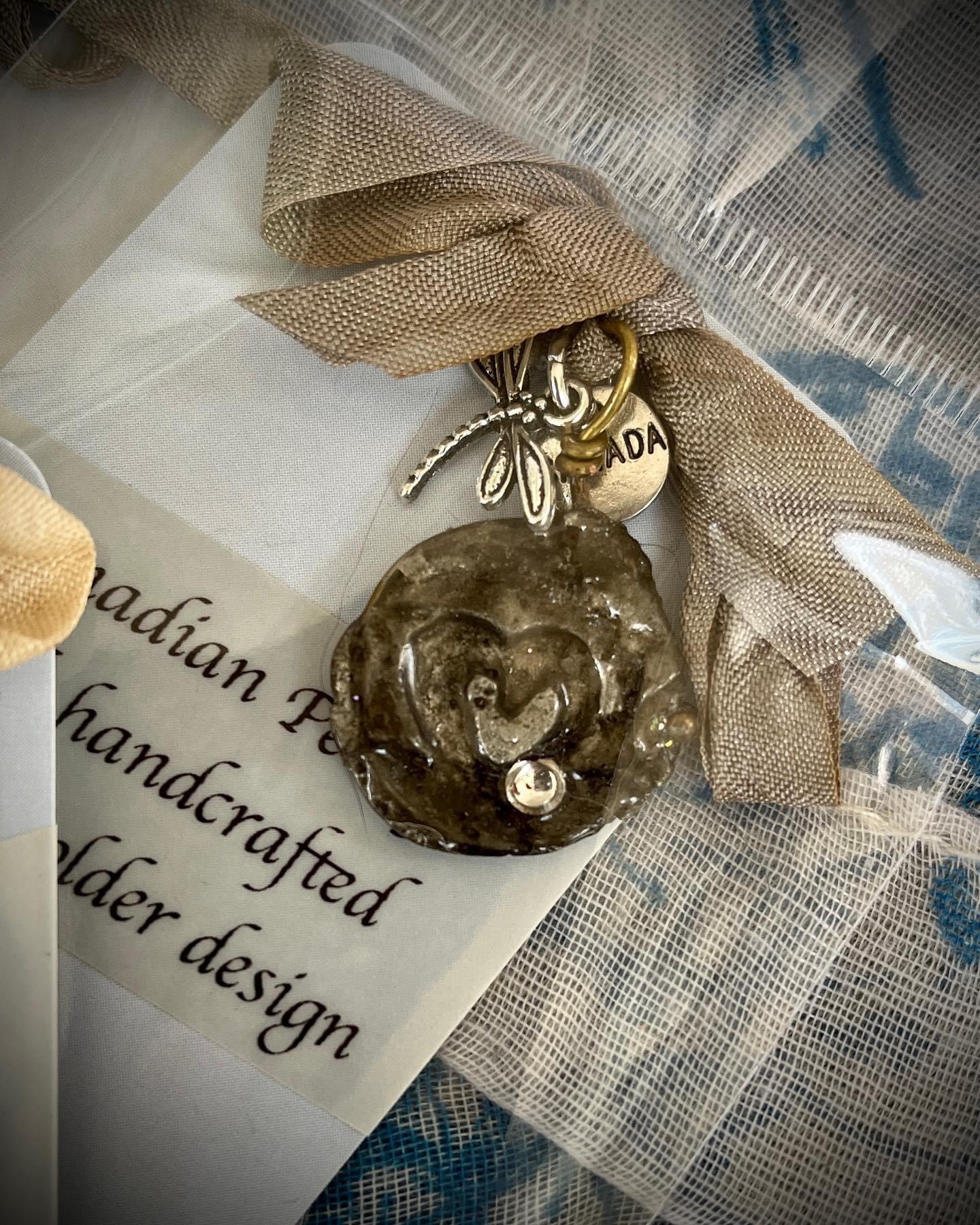 Canadian Penny in Molten Solder Pendant - Nostalgia