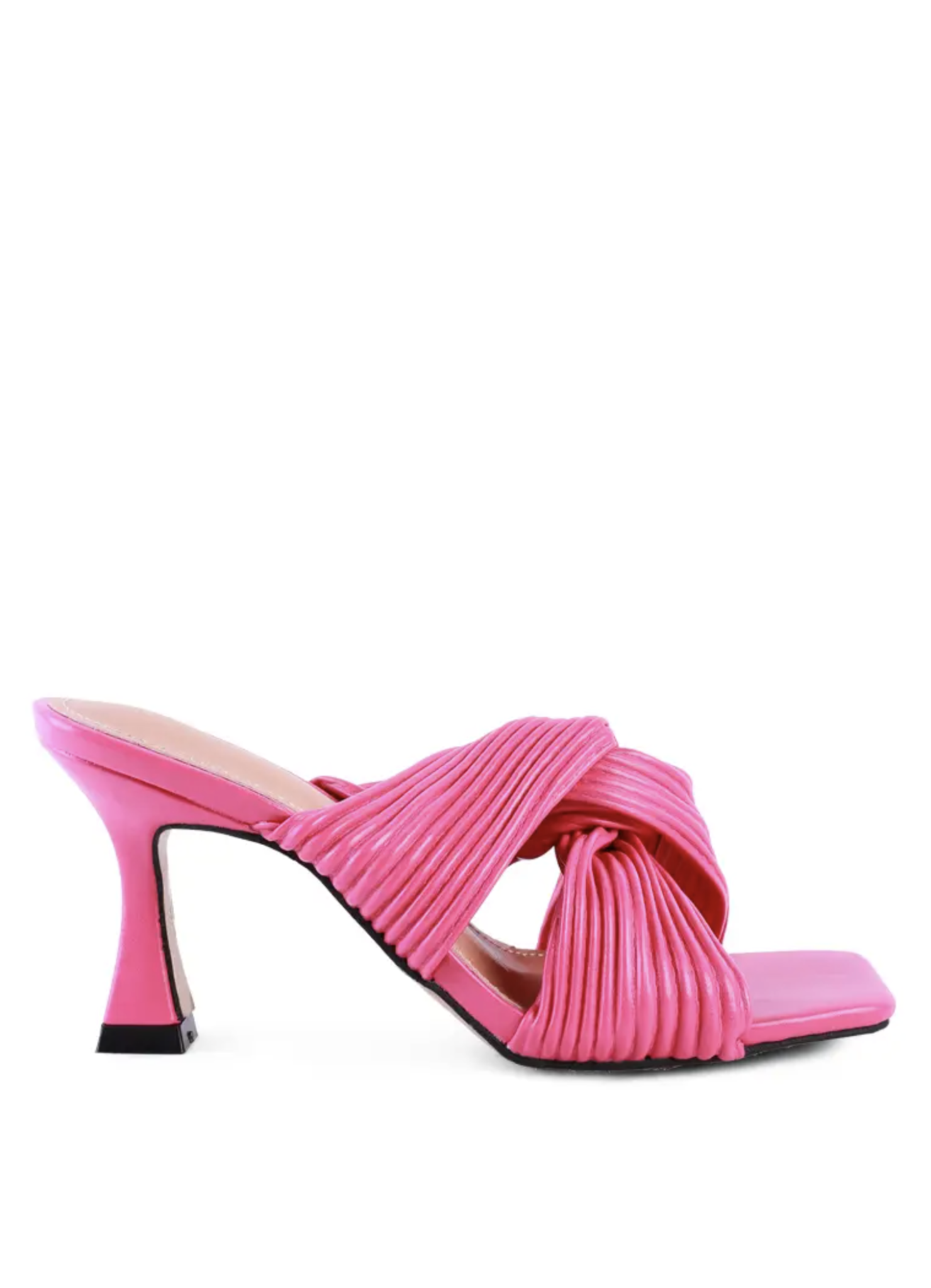 Fuchsia Knot Slide Sandals - Edit