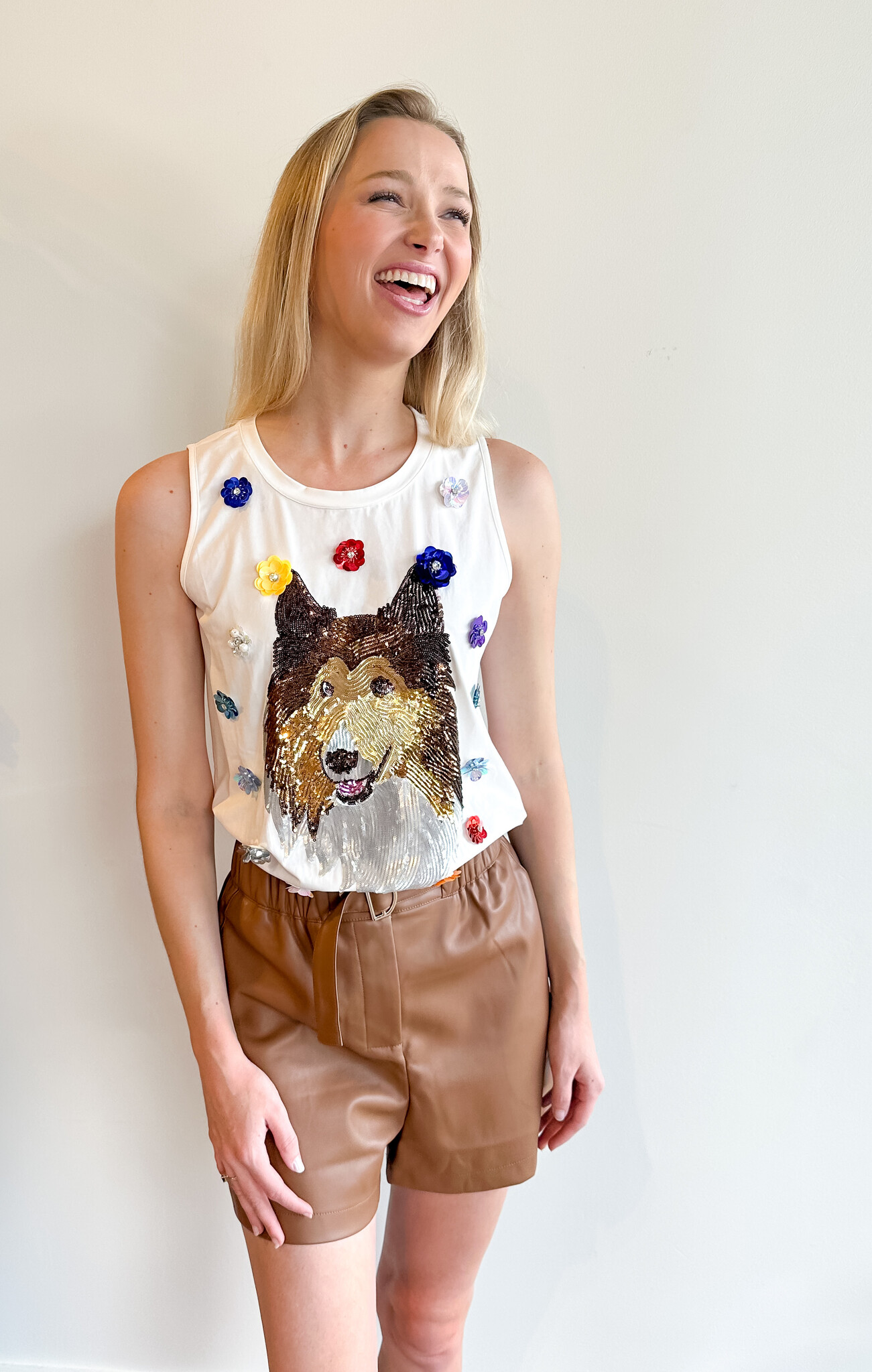 QUEEN Collie flower tank - Edit
