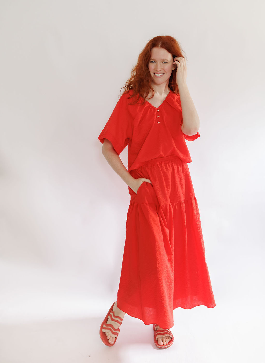 Lou Cherry Red Skirt - Edit