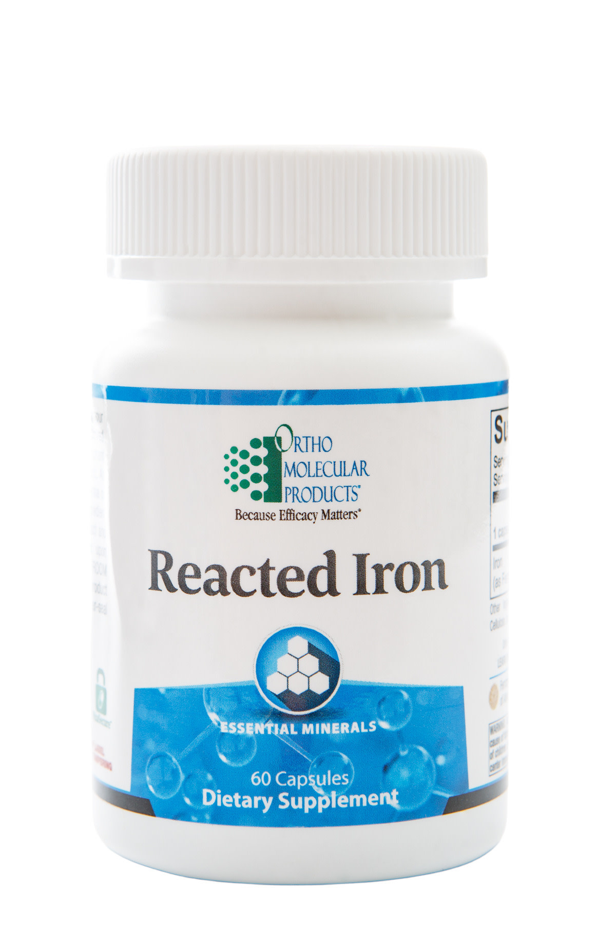 Reacted Iron 29mg 60c Ortho Molecular - Arcana Empothecary