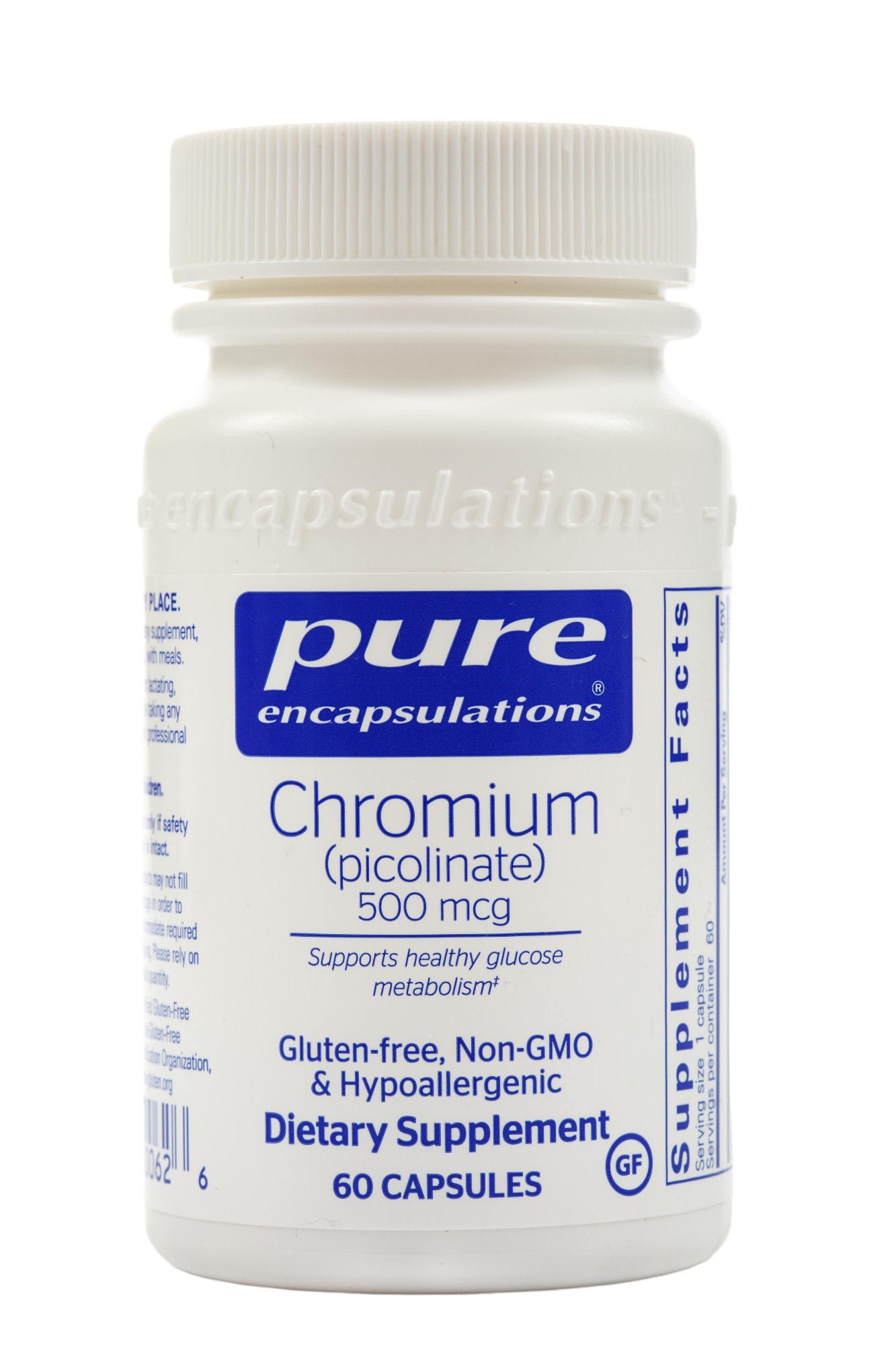 Chromium picolinate 500mcg 60c Pure Encapsulations - Arcana Empothecary