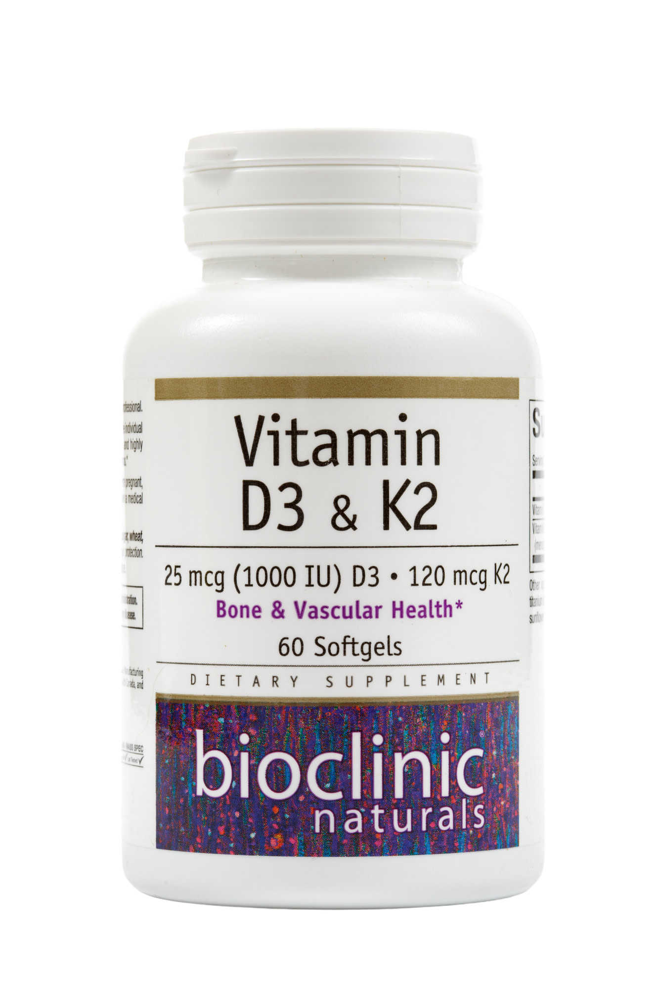 Vitamin D3 & K2 60sg BioClinic Naturals - Arcana Empothecary