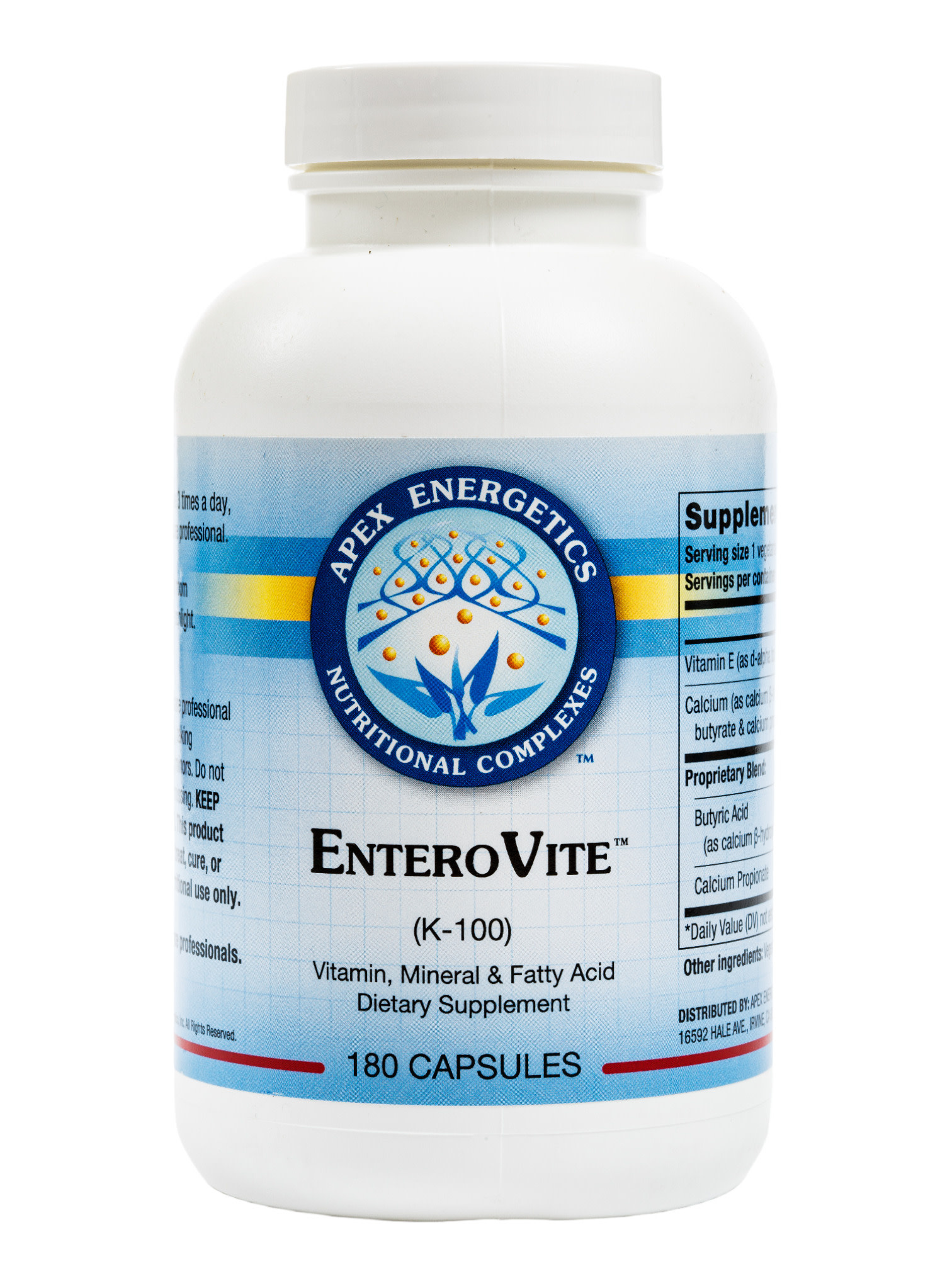 EnteroVite K-100 180c Apex Energetics - Arcana Empothecary