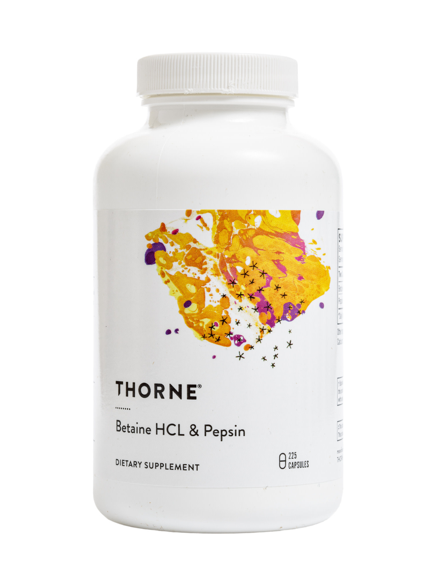 Betaine HCL & Pepsin 225c Thorne - Arcana Empothecary