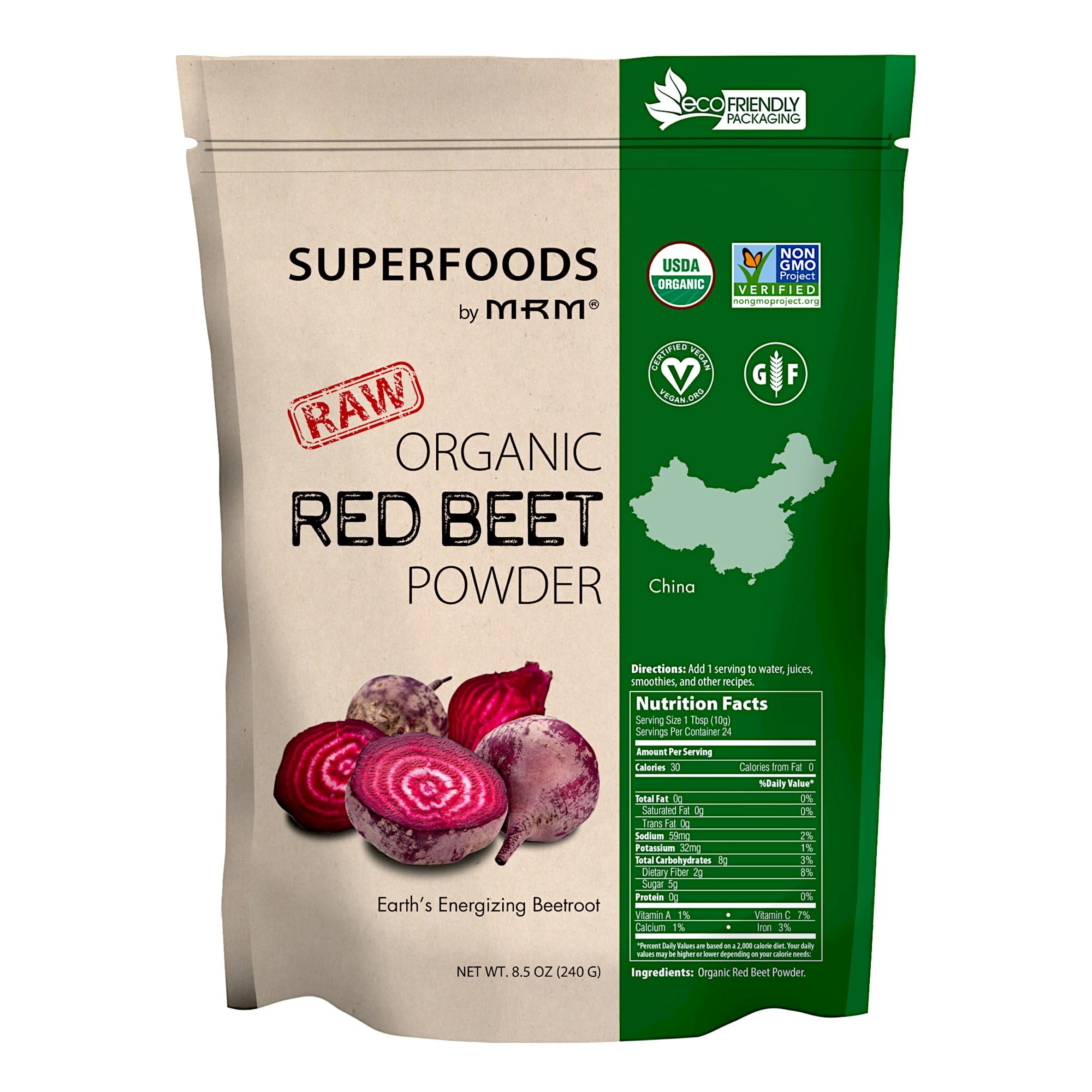 Raw Organic Red Beet Pwd 8.5oz - Arcana Empothecary
