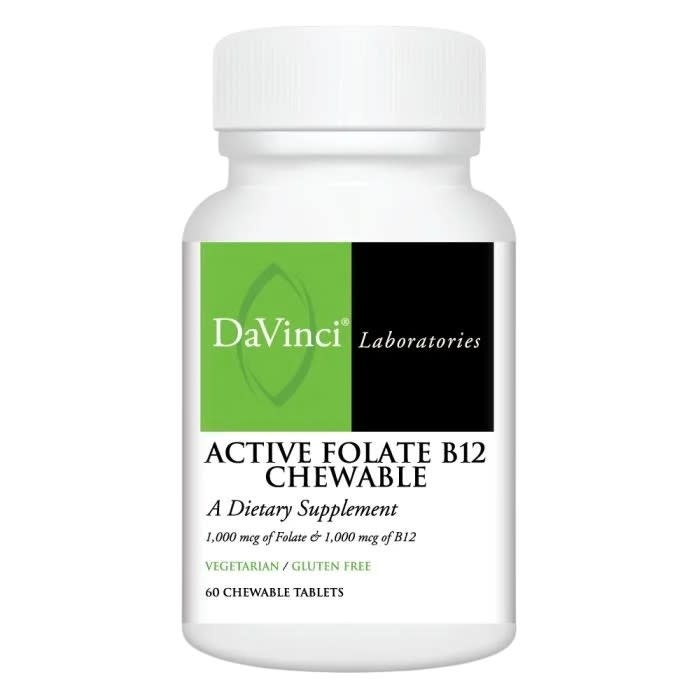 Active Folate B12 60 chews DaVinci Laboratories - Arcana Empothecary