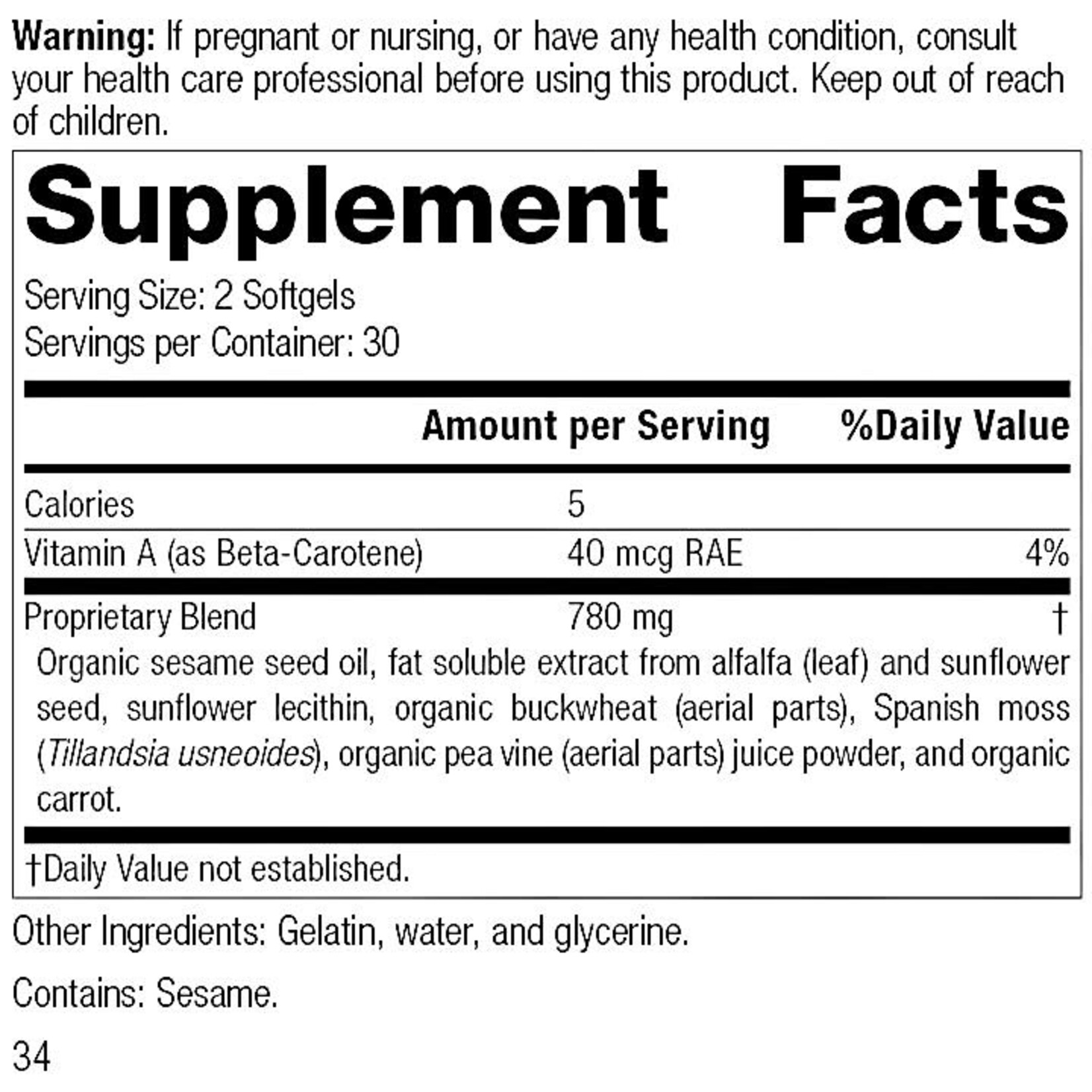 Chlorophyll Complex 60c Standard Process - Arcana Empothecary
