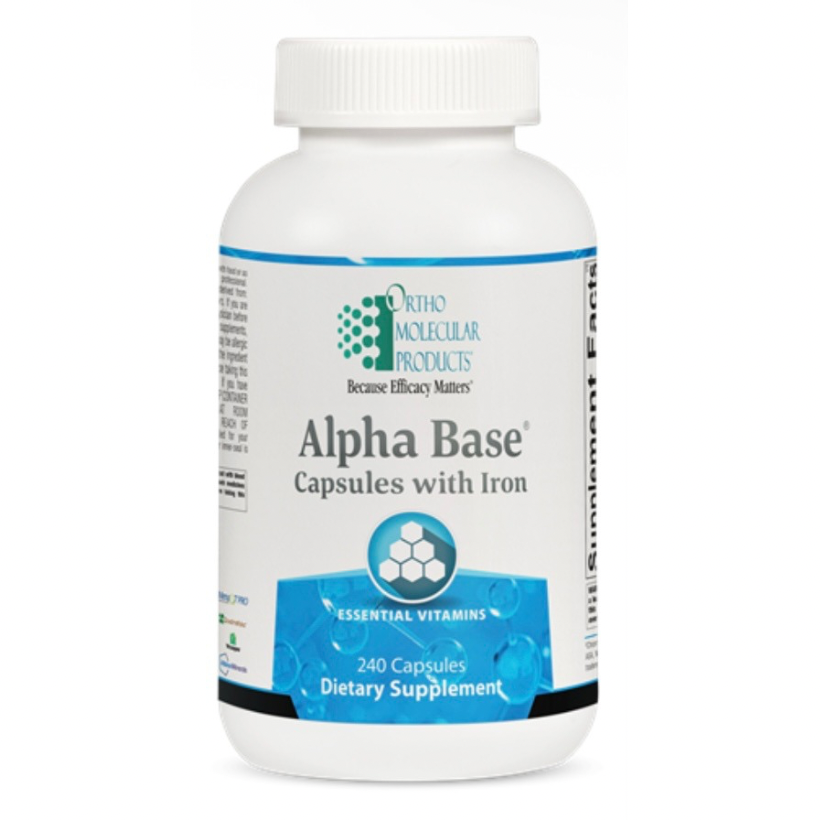Alpha Base Capsules with Iron 240c Ortho Molecular - Arcana Empothecary