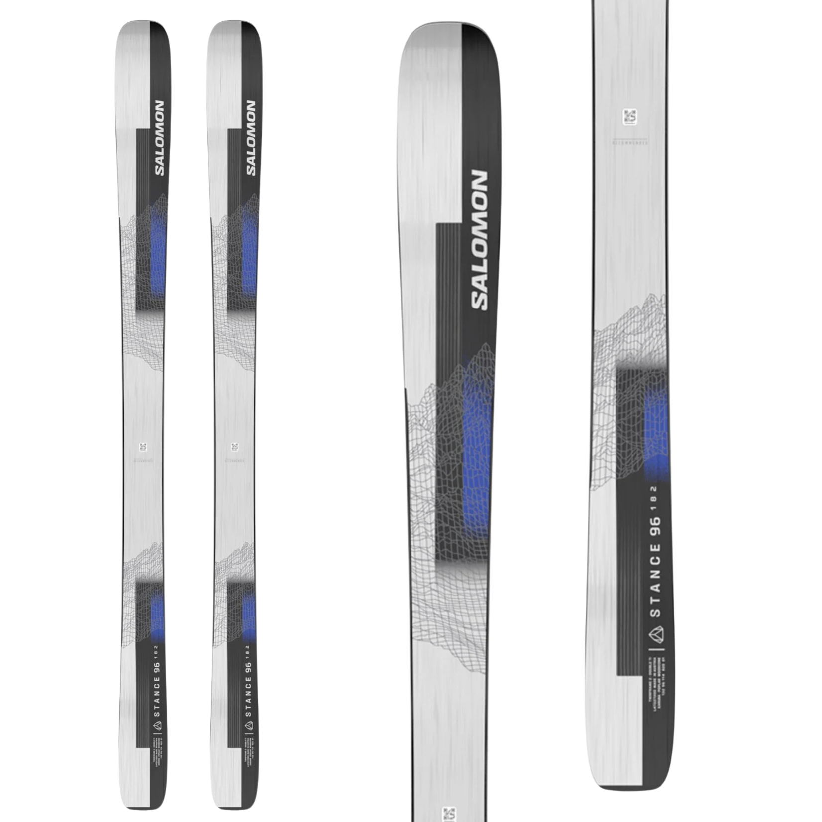 2024 Salomon N Stance 96 Black Race White Ski Base