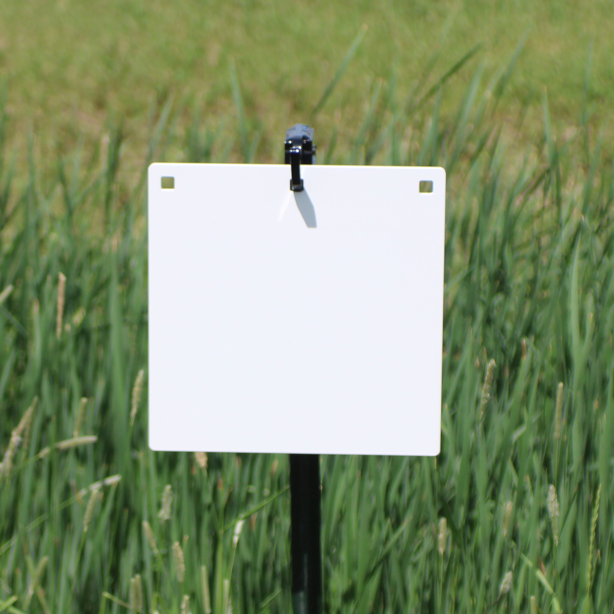 AR500 STEEL RIFLE TARGET, 1/2”, SQUARE GONG, 12”, WHITE - Engage Precision