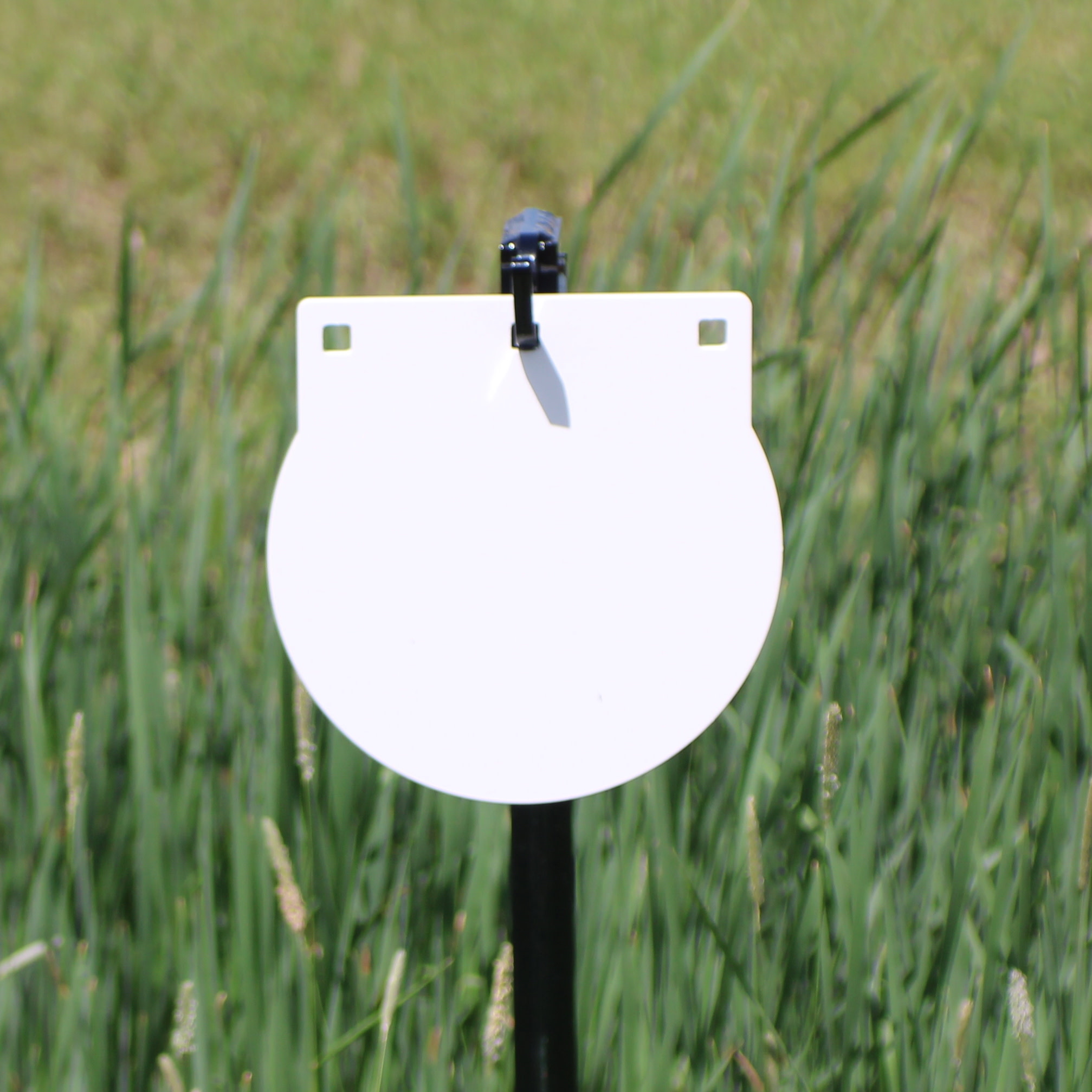 AR500 STEEL RIFLE TARGET, 1/2”, ROUND GONG, 10”, WHITE - Engage Precision