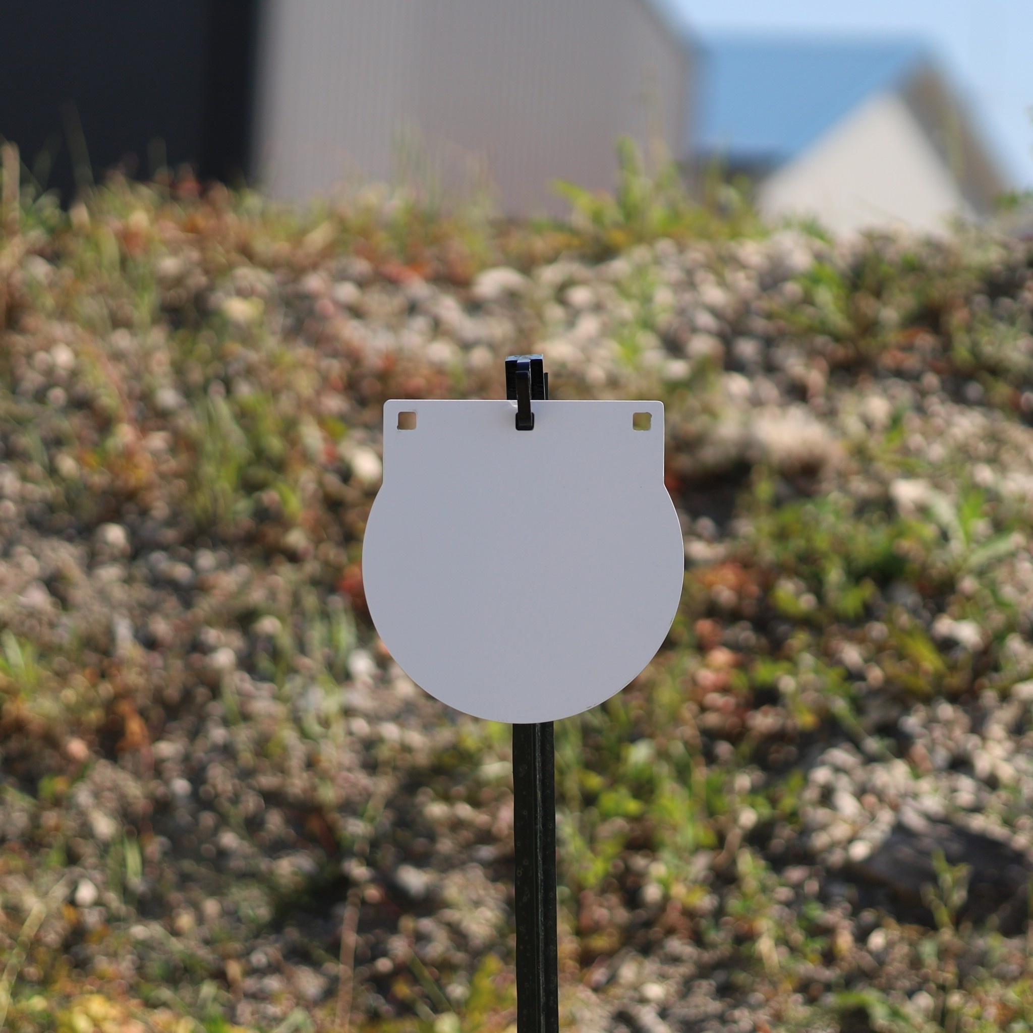 AR500 STEEL RIFLE TARGET, 3/8”, ROUND GONG, 10”, WHITE - Engage Precision