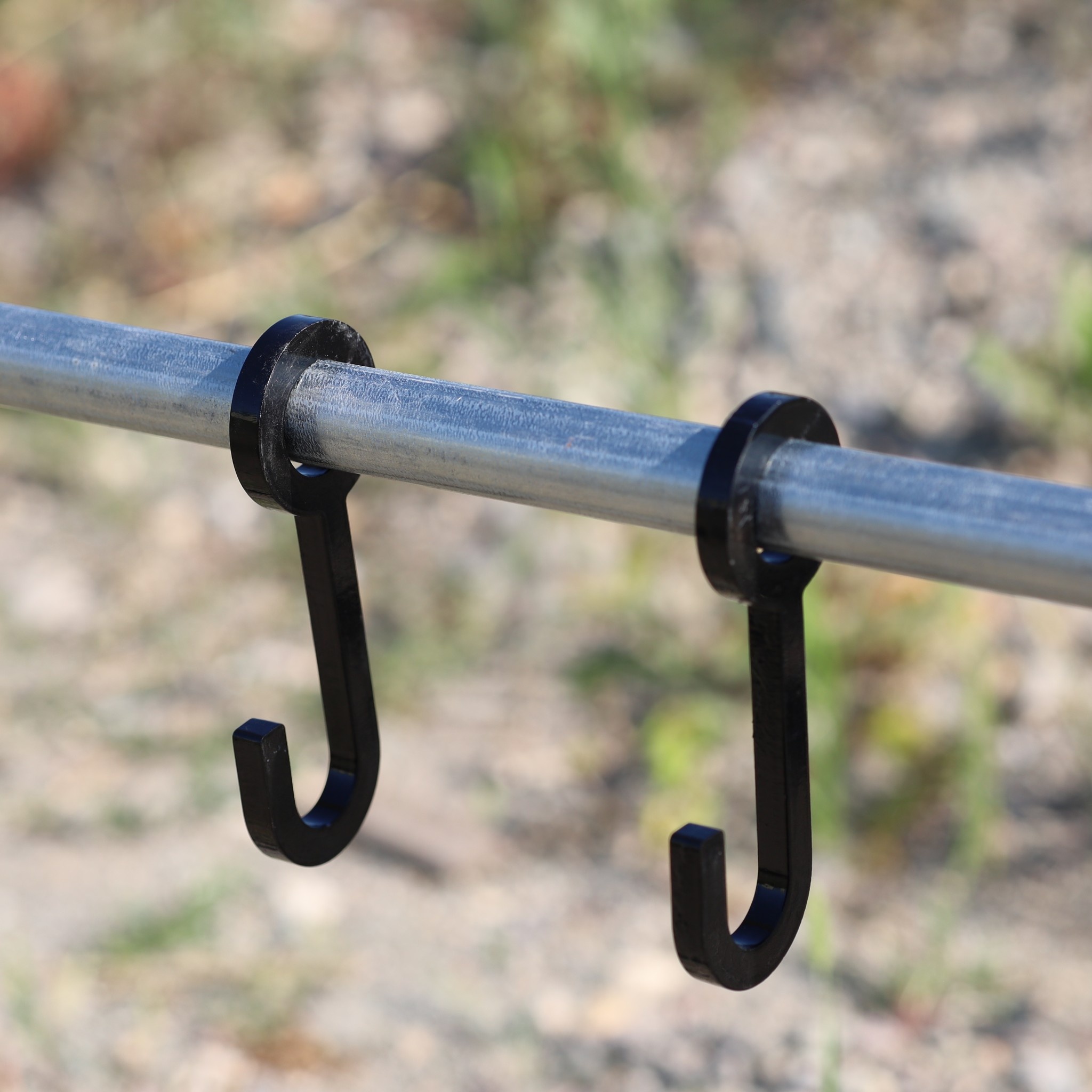 AR500 STEEL TARGET HOOK, 3/8”, SHORT J HOOK FOR CONDUIT, BLACK, EACH ...