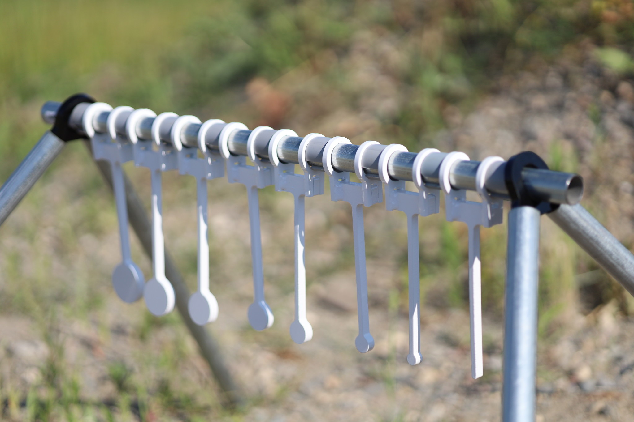 AR500 STEEL REACTIVE KYL RIMFIRE TARGET SET, 3/8", W/ 8 TARGETS, 1/4 ...