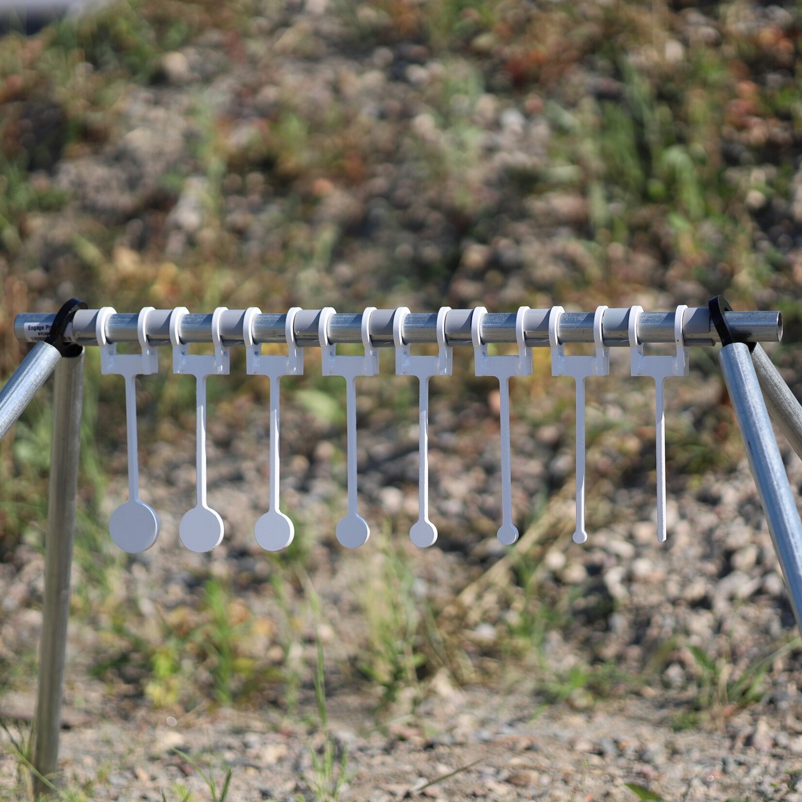 AR500 STEEL REACTIVE KYL RIMFIRE TARGET SET, 3/8", W/ 8 TARGETS, 1/4 ...