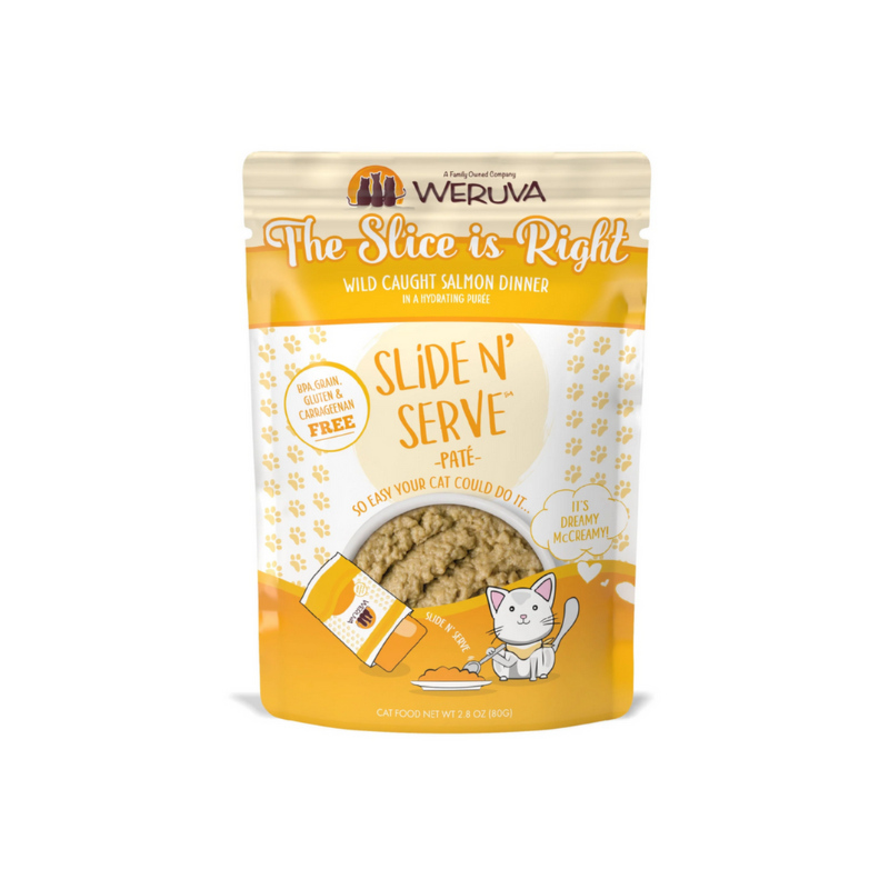 2.8 oz. pouch - Salmon Pate - The Slice Is Right - Weruva - Katzenbarkers Natural Pet Food ...