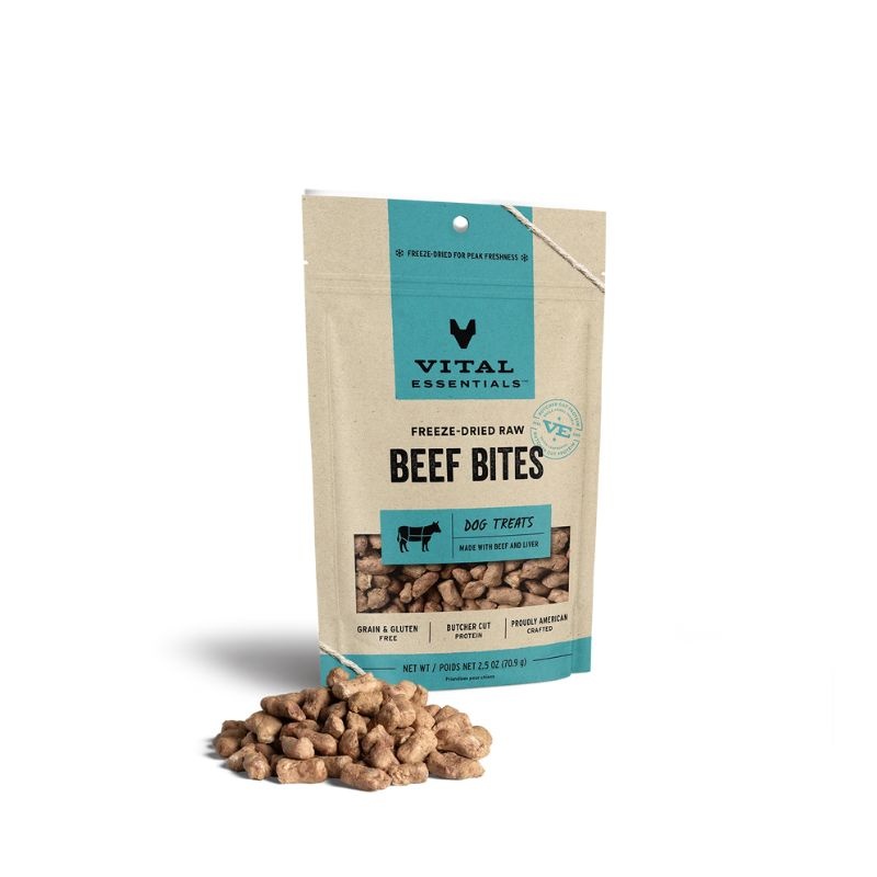 2.3 oz - Beef Tripe Bites - Freeze-Dried Treats - Vital Essentials ...