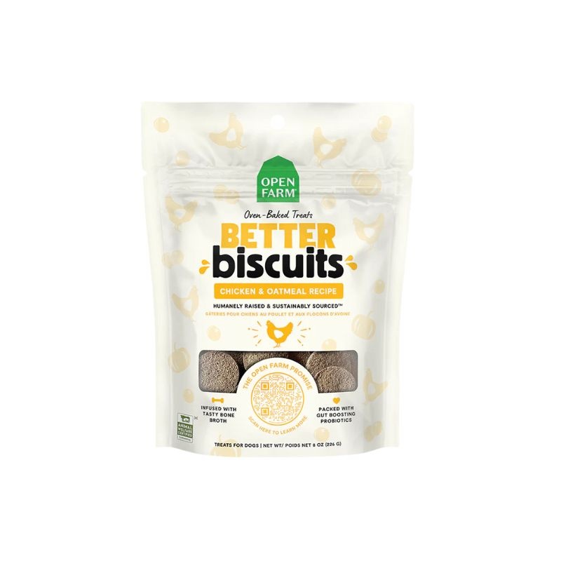 Better Biscuits - Oven Baked Treat - Open Farm : - Katzenbarkers Natural Pet Food & Supplies
