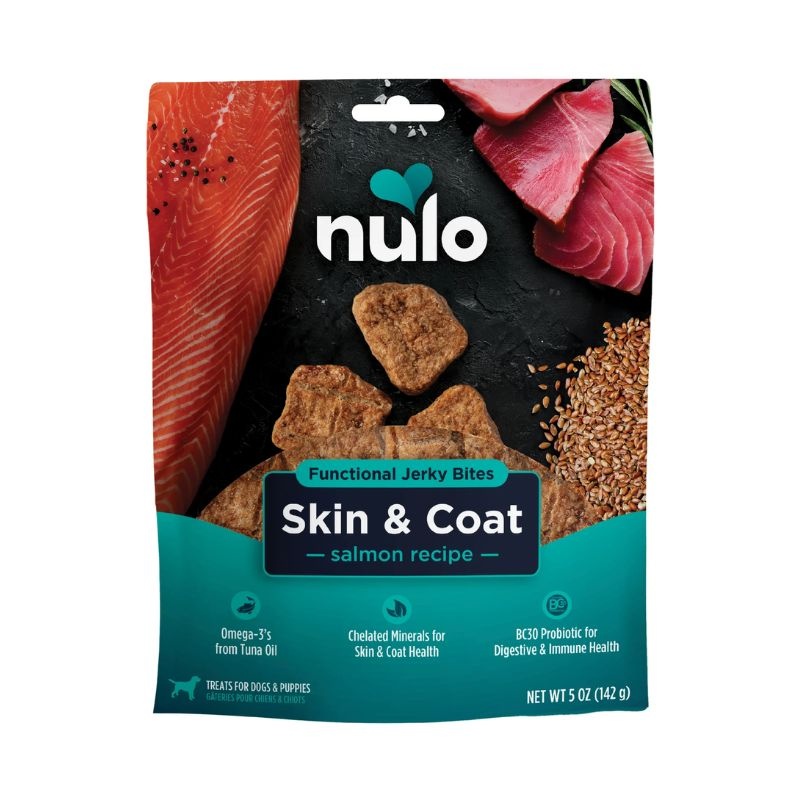 5 oz. - Skin & Coat / Salmon - Jerky Bites - Nulo - Katzenbarkers ...