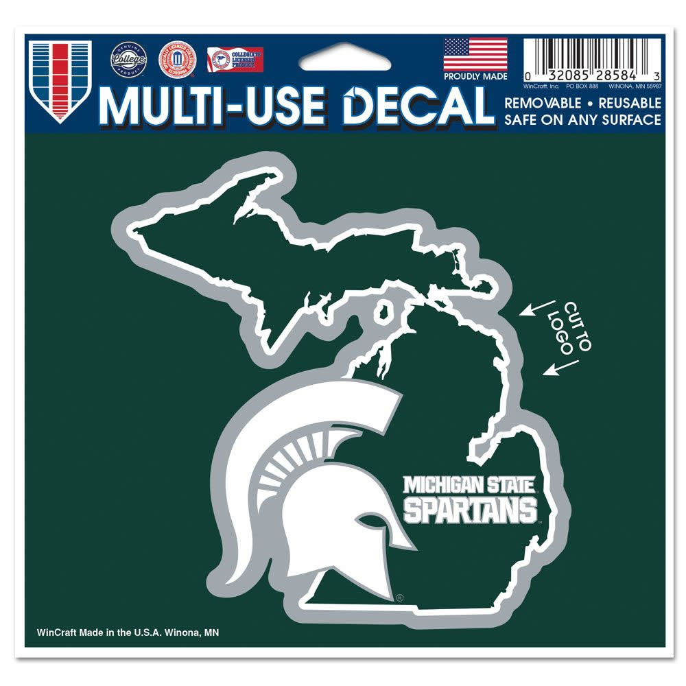 Wincraft NCAA Michigan State Spartans Decal Multi-Use 5''x6'' Spartan ...