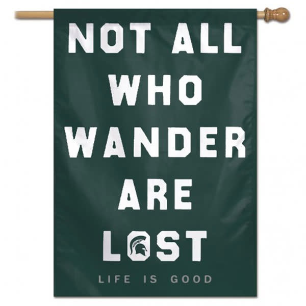 MSU Banner 28''x40'' Life is Good - The Split Mitt