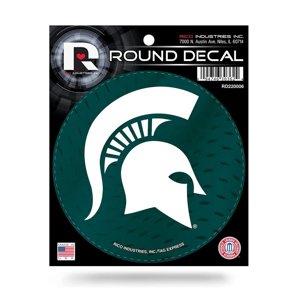 NCAA Michigan State University Spartans Round Decal Car Window Sticker ...