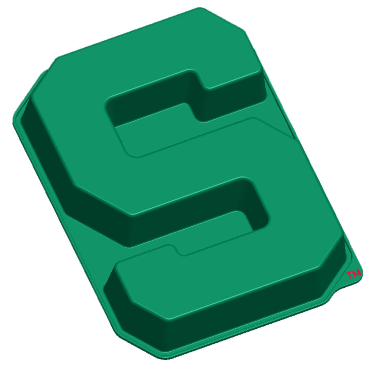 NCAA Michigan State Spartans "S" Cake Pan with Stand - The Split Mitt