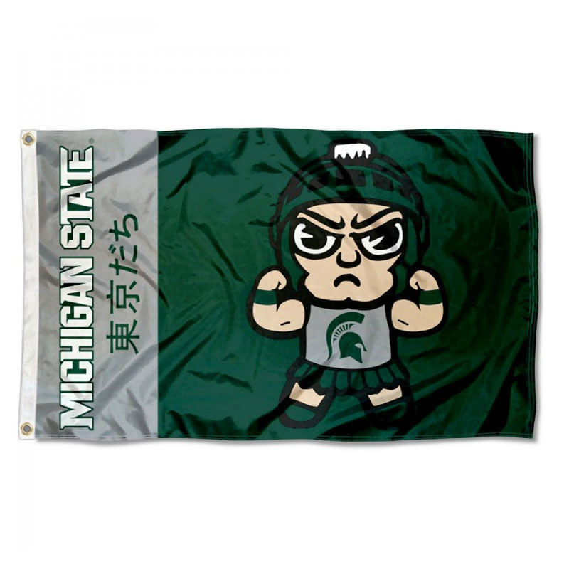 NCAA Michigan State University Flag 3'x5' Tokyo Mascot Design - The ...