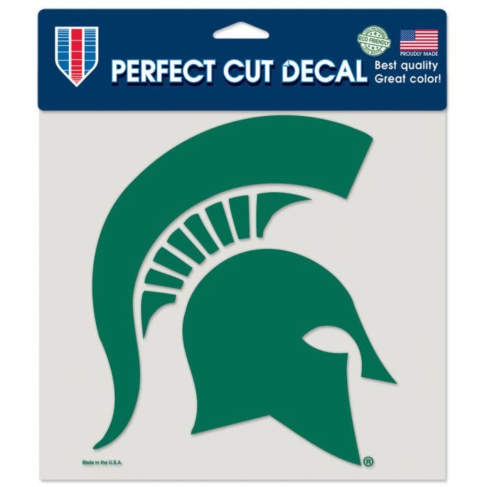 MSU Decal Perfect Cut Camo Spartan Helmet 8"x8" - The Split Mitt