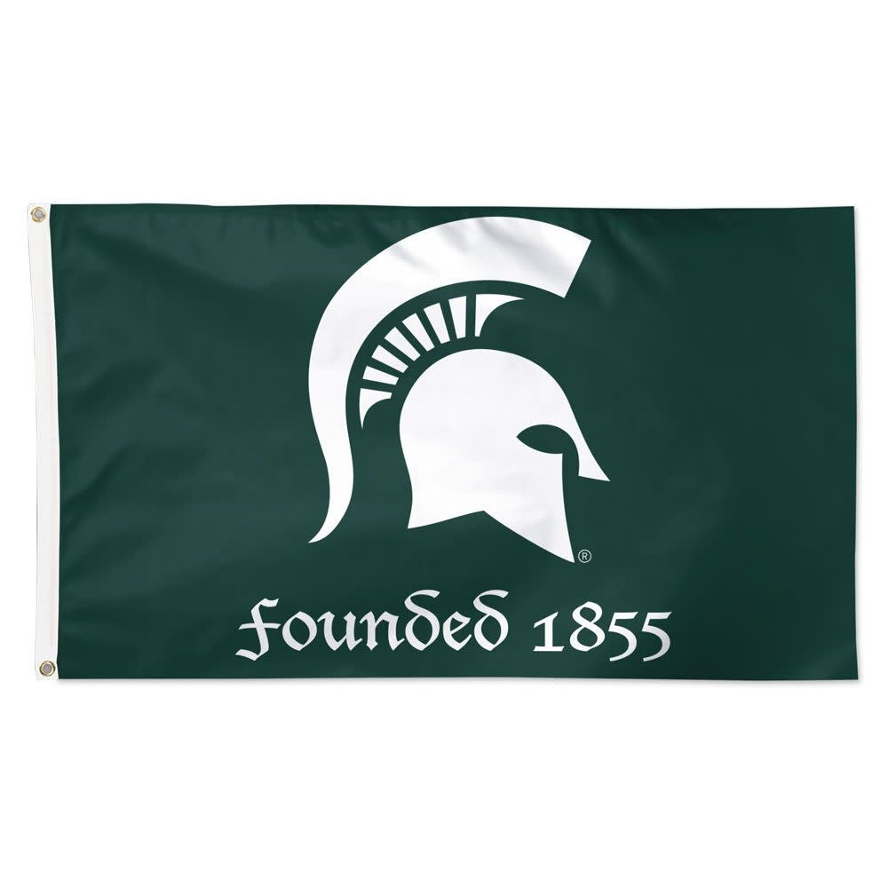 NCAA Michigan State Spartans Flag 3' x 5' Founded 1855 - The Split Mitt