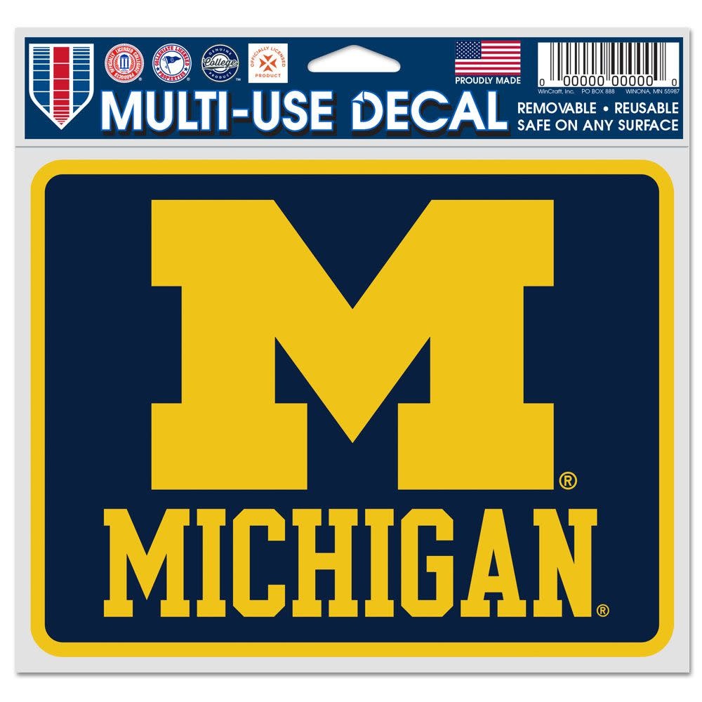 UM Decal Block M Michigan 5" x 6" - The Split Mitt