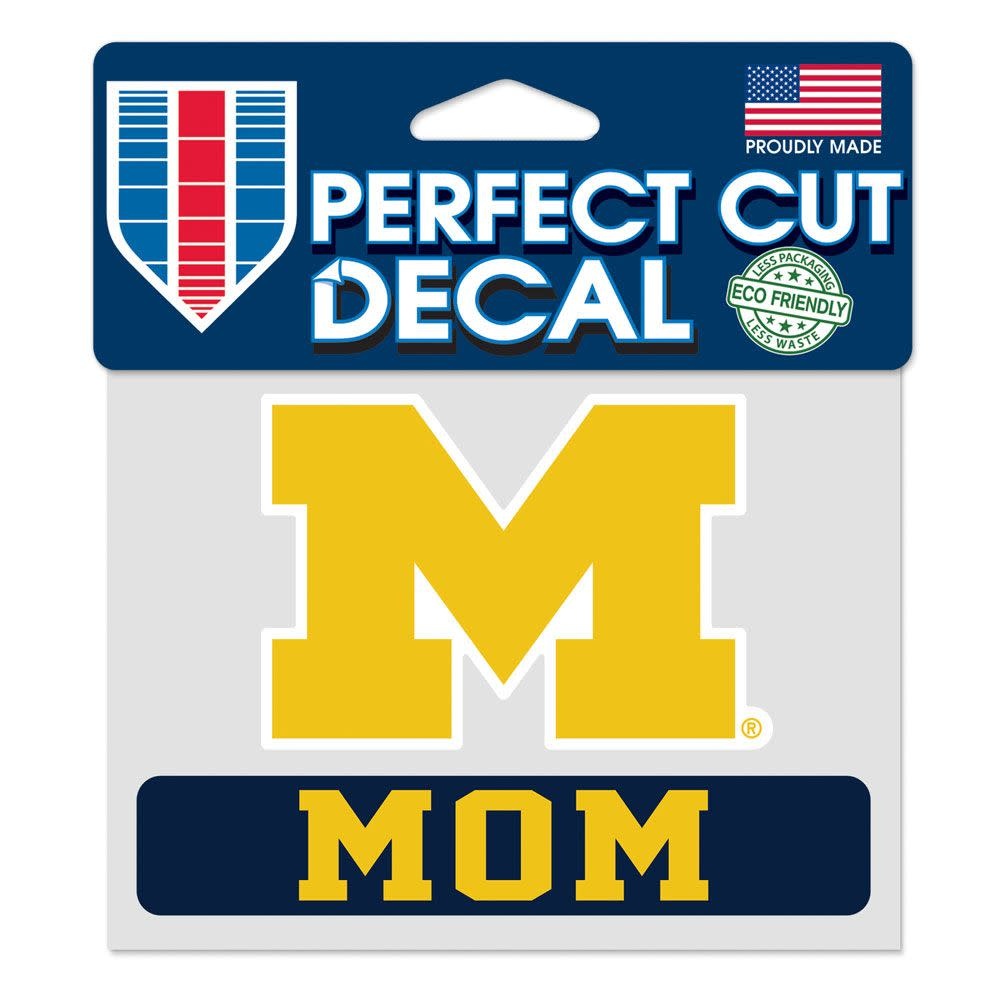 Michigan Wolverines Decal Perfect Cut 4'' x ''5 Michigan Mom - The ...