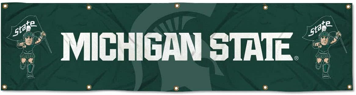 Michigan State Spartans Large 2' x 8' Foot Banner - The Split Mitt