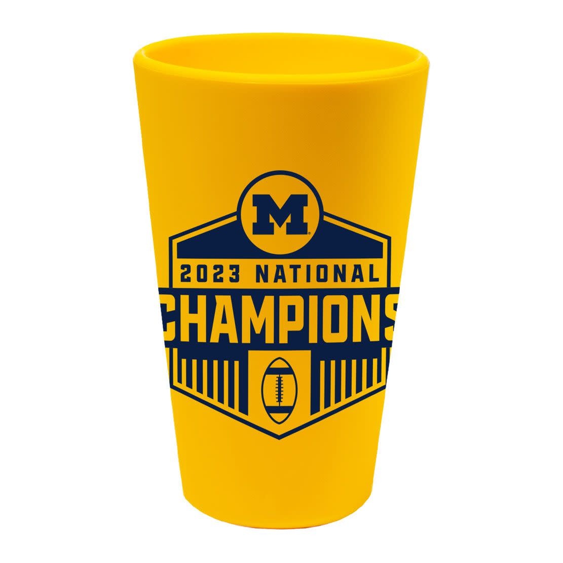 Michigan Wolverines National Football Champions 16 oz Silicone Pint ...