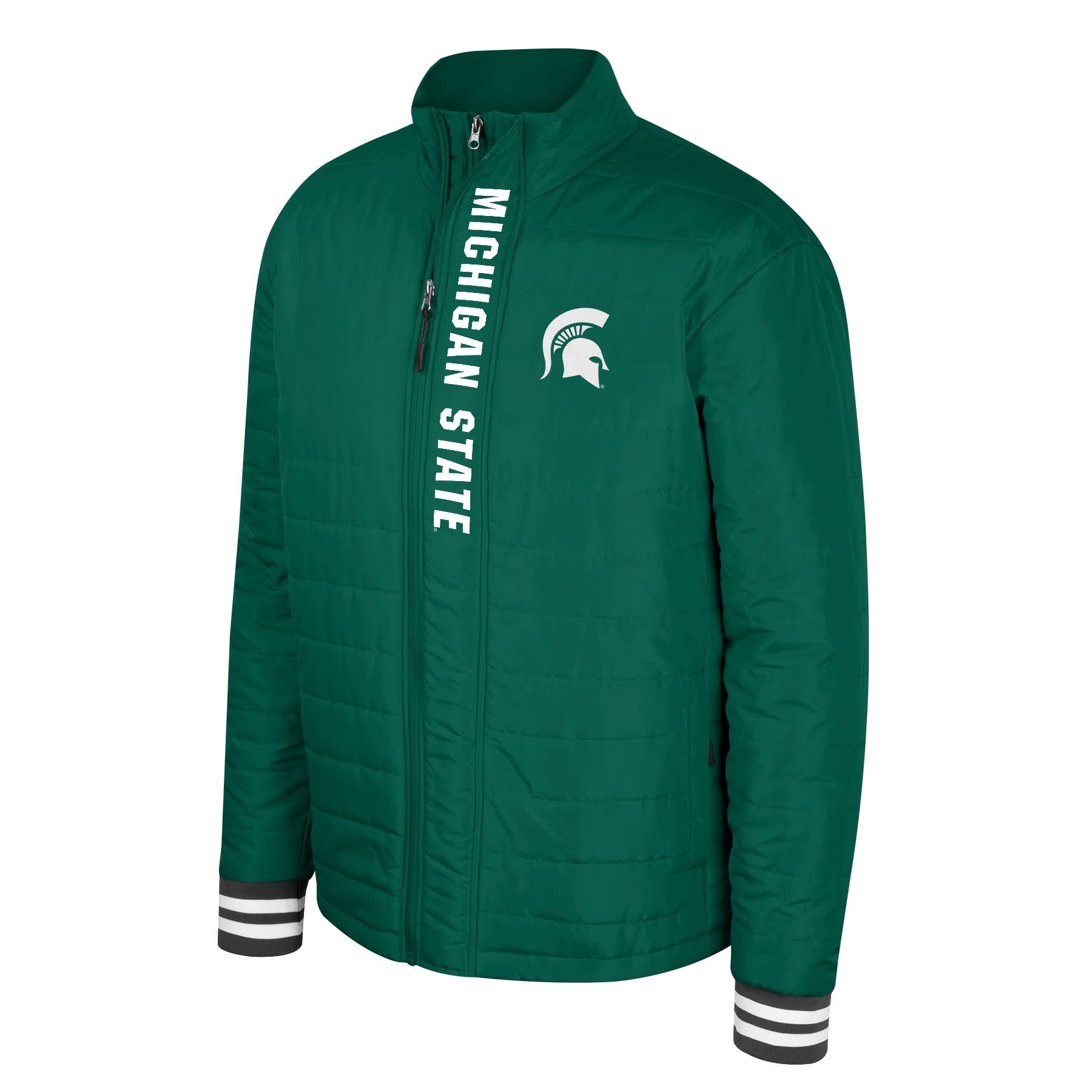 Michigan State Spartans Green Never Stop Full-Zip Jacket - The Split Mitt