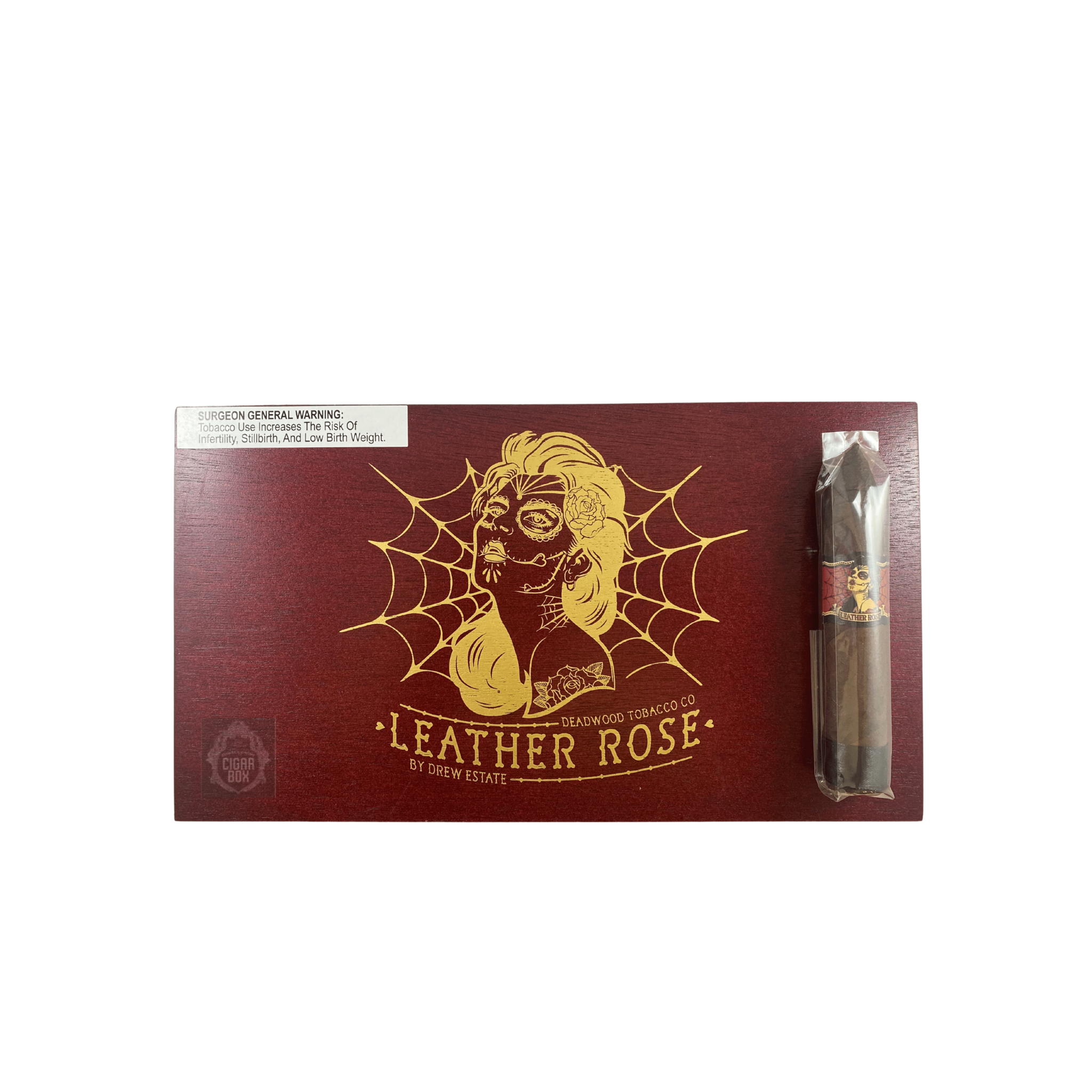 Deadwood Leather Rose 5 x 54 Torpedo Cigars - Cigar Box PA