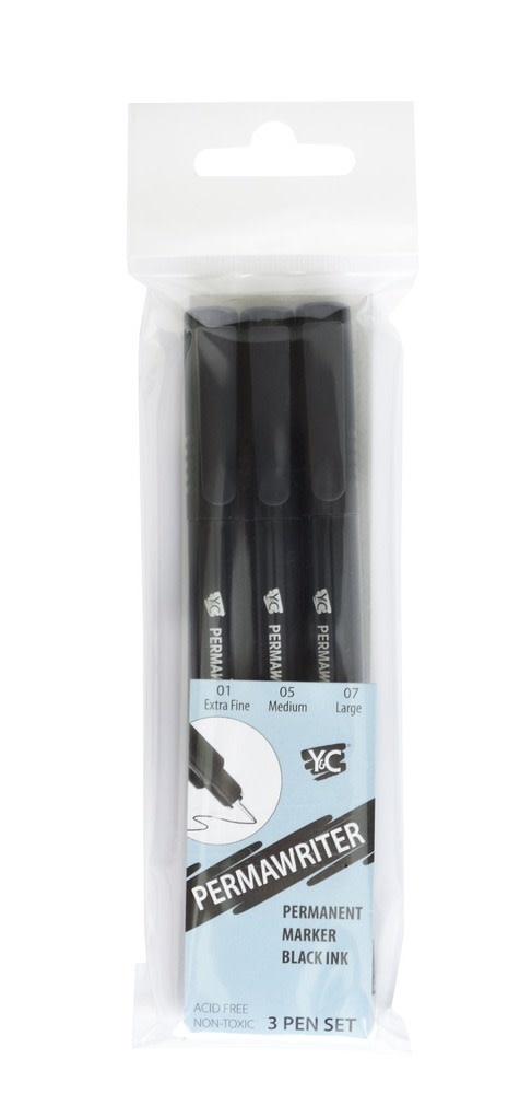 Permawriter Permanent Marker, Black (3 sizes) - Memories and More