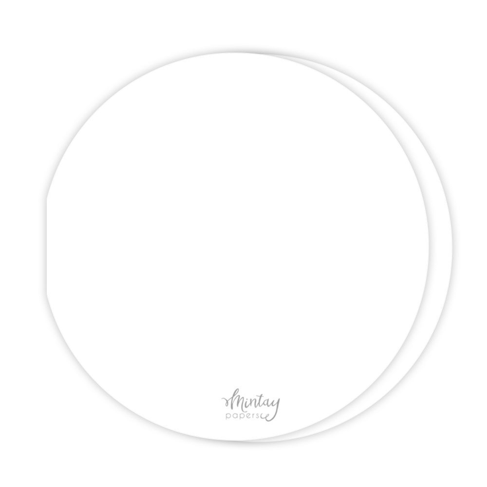 Basic Circle Card Base, White (5 pc) - Memories and More