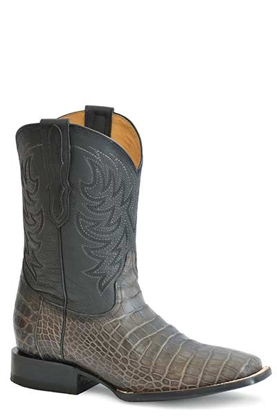 Stetson Men's Grey Burnished Alligator Boot - Howell Western Wear Stetson Men's Grey Burnished Alligator Boot - Howell Western Wear