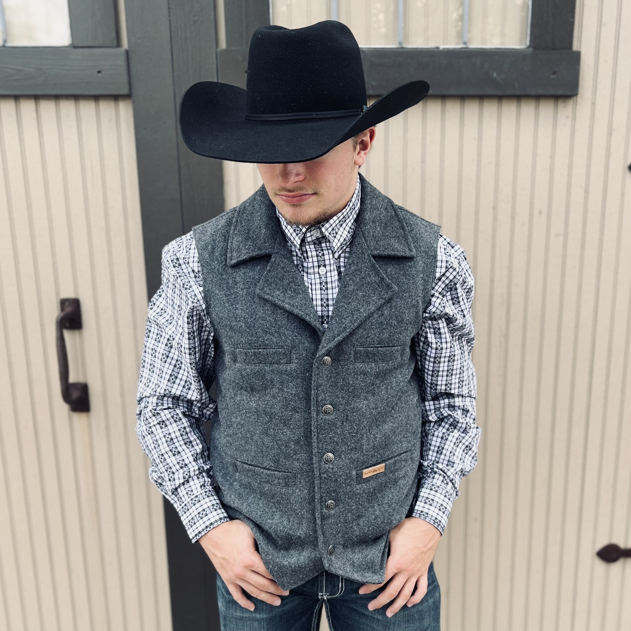 Powered River Outfitter Men s Solid Wool Cotton Vest