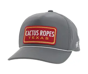 Hooey Cactus Ropes Hat Grey with Red/White Patch - Howell Western Wear