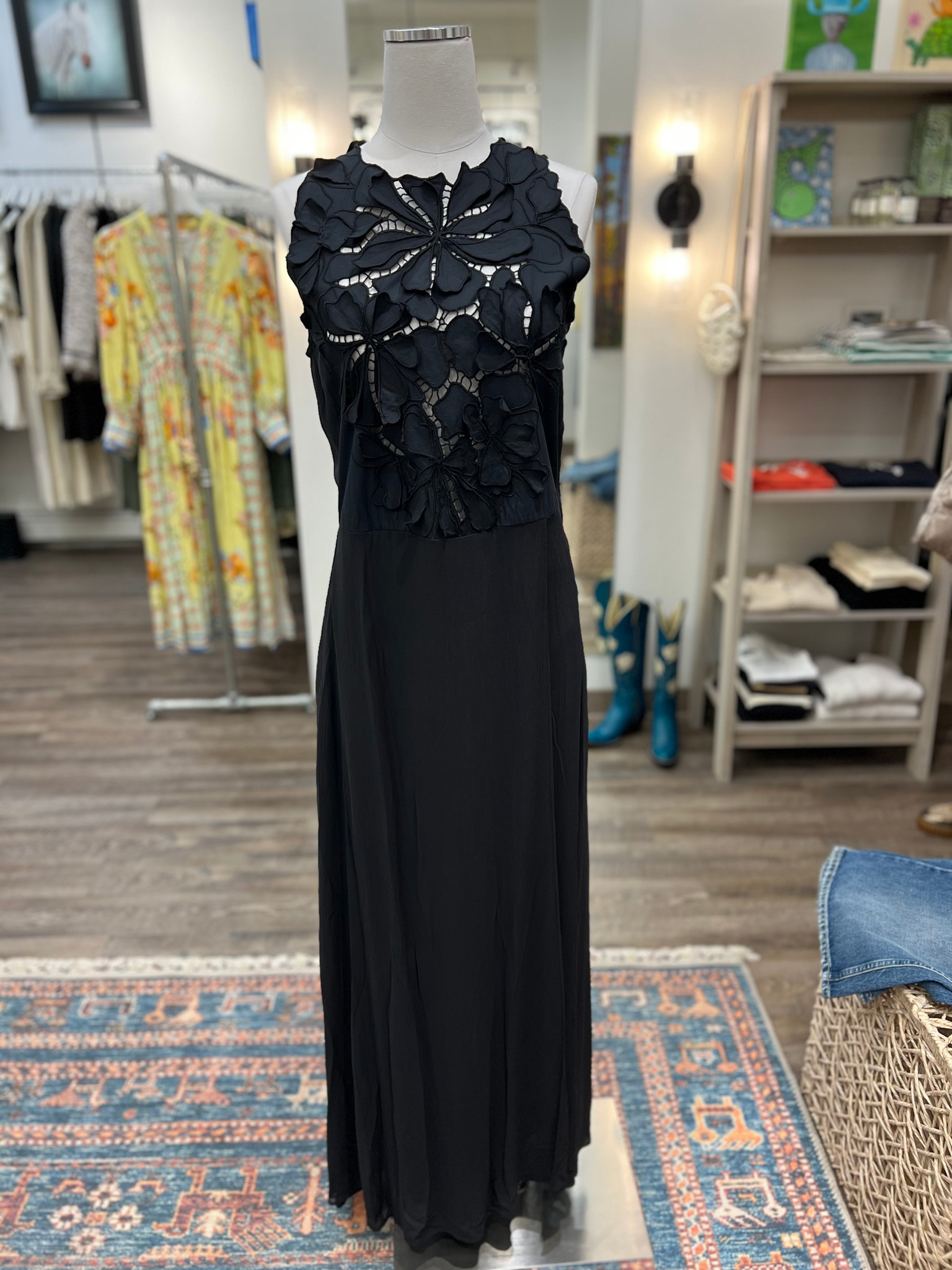 "En Fleur" Embroidery Popline and Georgette Dress - Four One Nine