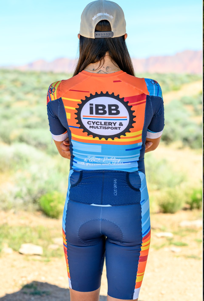 IBB Women's Orange/Blue Aero Tri Suit - IBB Cyclery
