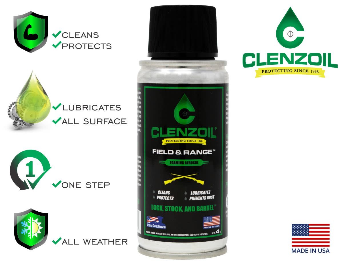 Clenzoil Field and Range Lubricant Foaming Aerosol 4oz - Shooters Shed